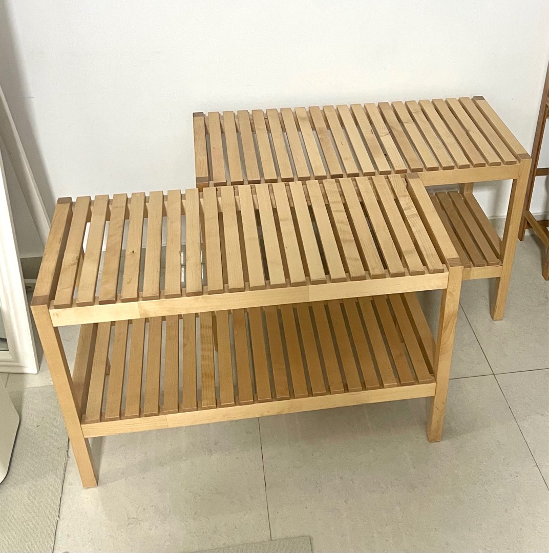 ikea Molger bathroom bench x2, Furniture & Home Living, Furniture ...