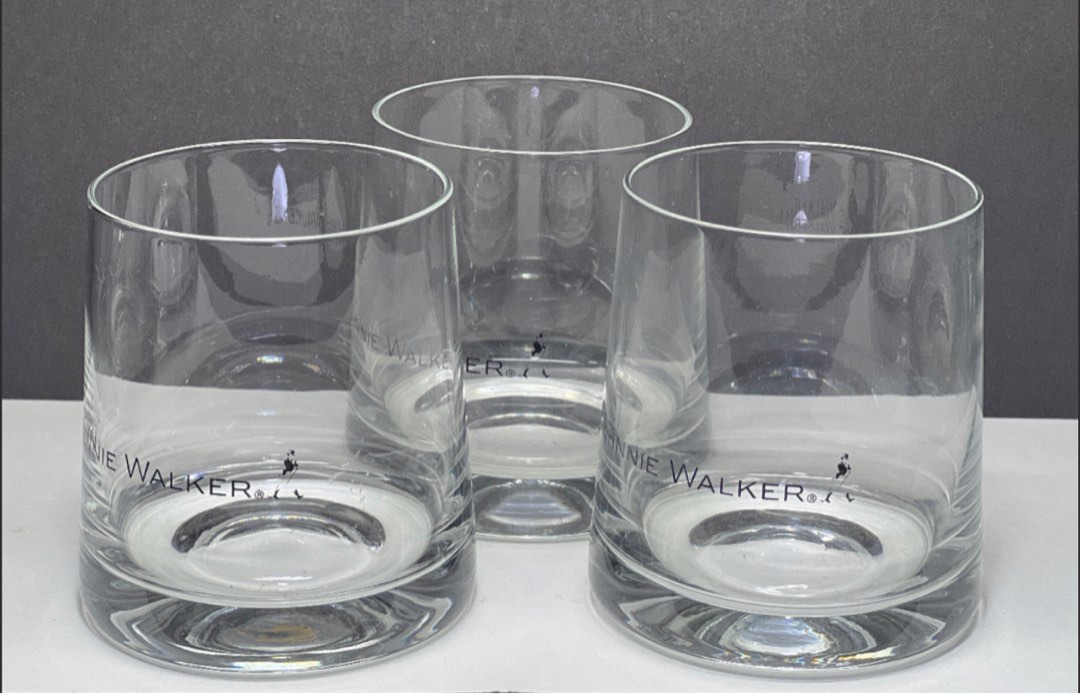 Johnnie Walker Black Label Sipping Rocks Glass (3 pcs), Furniture ...