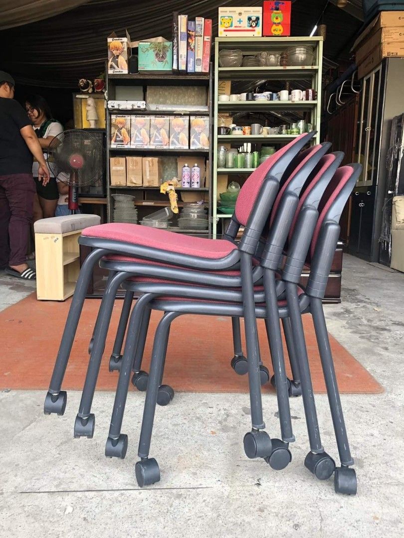 Joifa plus office mobile stacking chairs 4-pcs Price : 7200 for 4 17L x ...