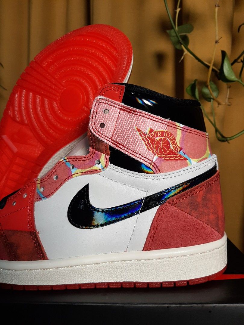 Jordan 1 High Spiderman Next Chapter Spiderverse Marvel, Men's Fashion ...