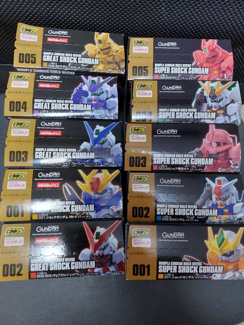 King shock Gundam Minipla Bundle set SD Great Shock combine Super shock ...