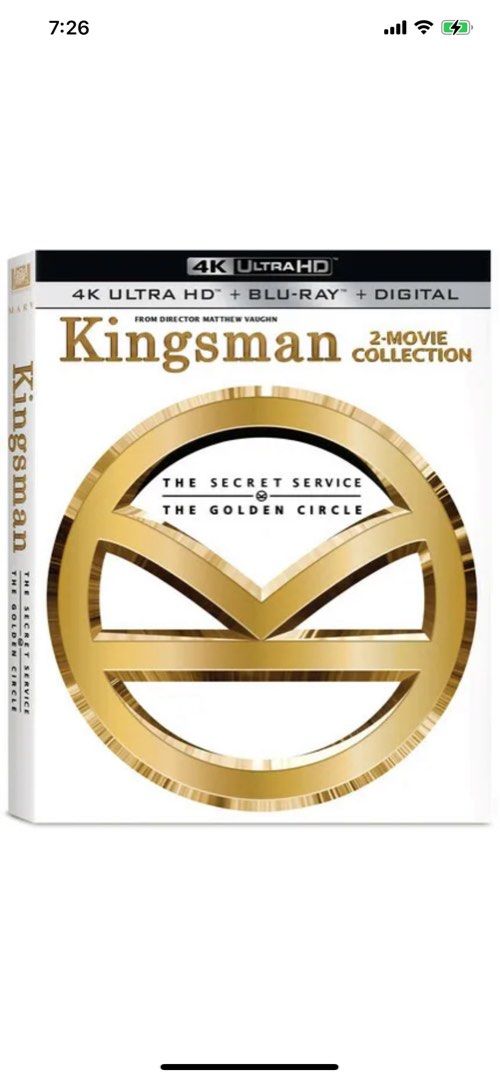 Kingsman: 2-Movie Collection 4K UHD/BR, Hobbies & Toys, Music & Media ...