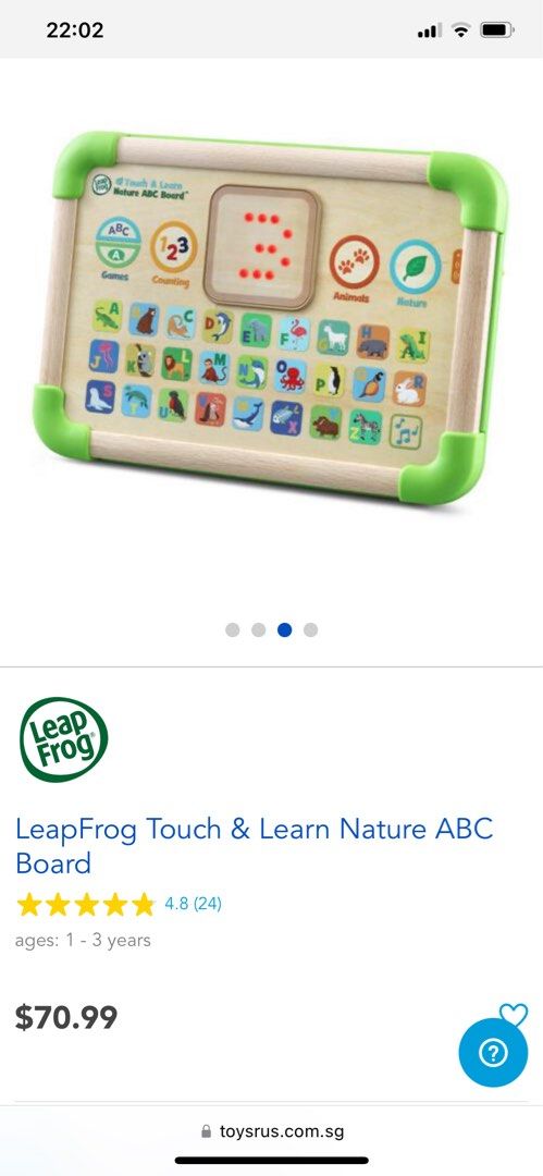 LeapFrog Touch & Learn Nature ABC Board, Hobbies & Toys, Toys & Games ...