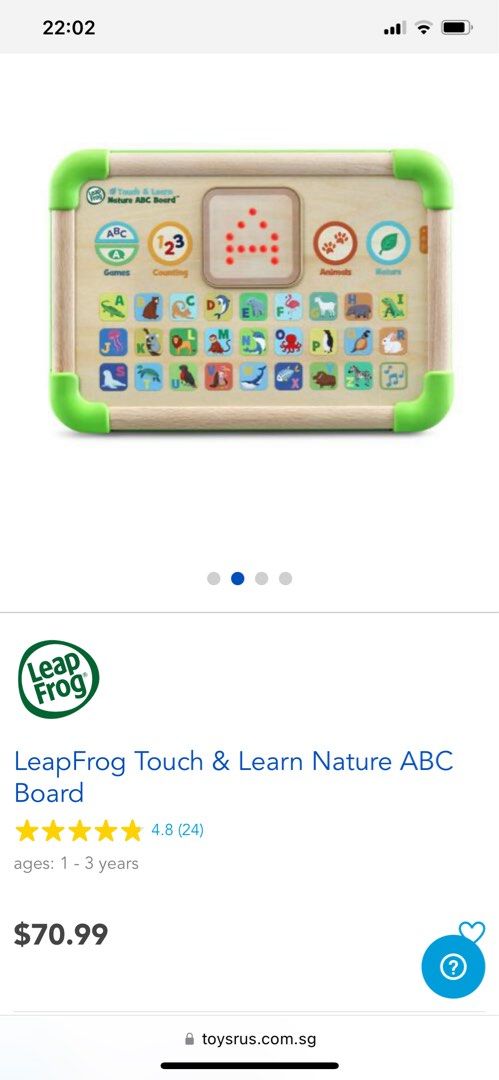 LeapFrog Touch & Learn Nature ABC Board, Hobbies & Toys, Toys & Games ...