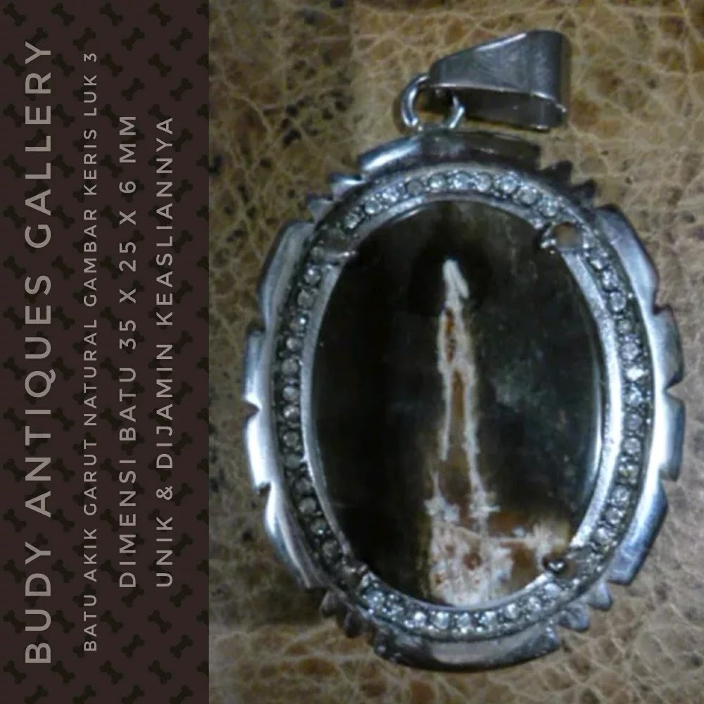 Liontin Batu Akik Garut Gambar Keris Luk 3, Barang Mewah, Aksesoris di ...