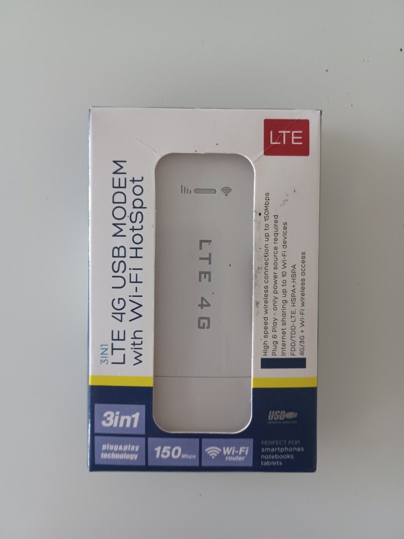 LTE 4G USB Modem with WiFi hotspot, Mobile Phones & Gadgets, Mobile ...