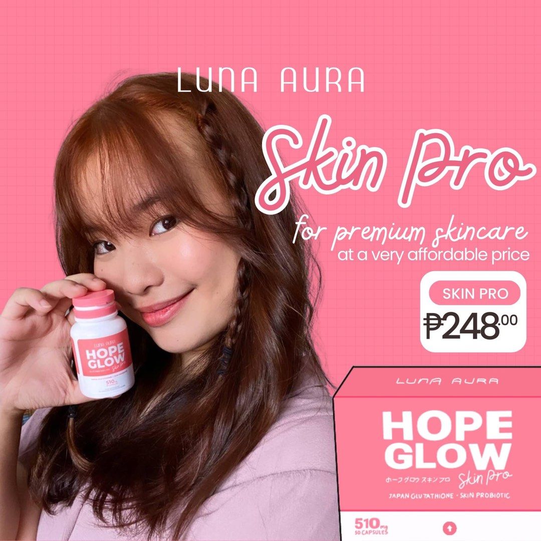 Luna Aura Hope Glow Skin Pro, Health & Nutrition, Health Supplements ...