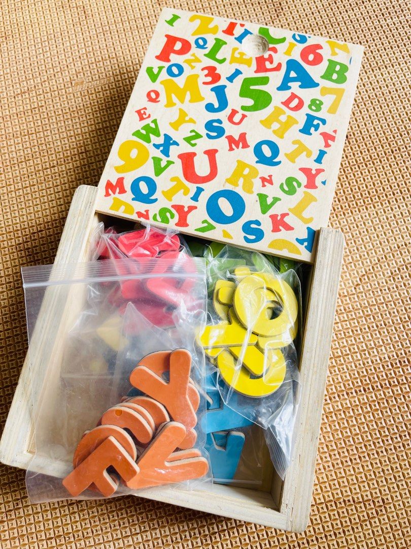 Magnetic Alphabet / Letters with blackboard box, Babies & Kids, Infant ...
