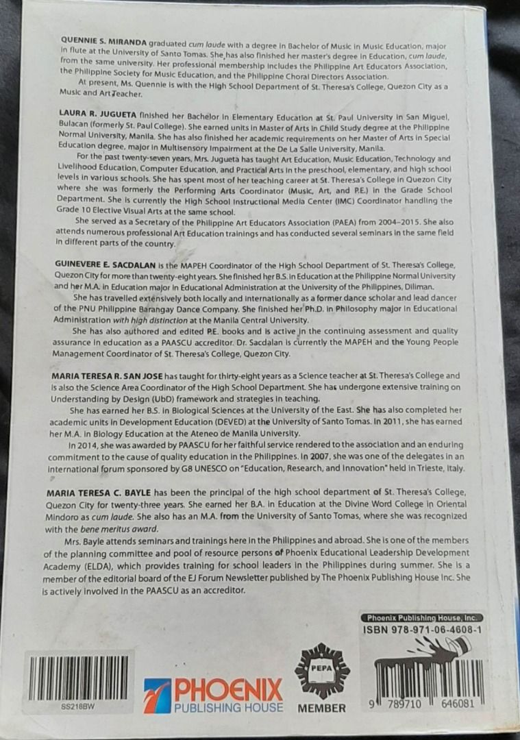 MAPEH: For Today's Learner 10, Hobbies & Toys, Books & Magazines, Textbooks on Carousell