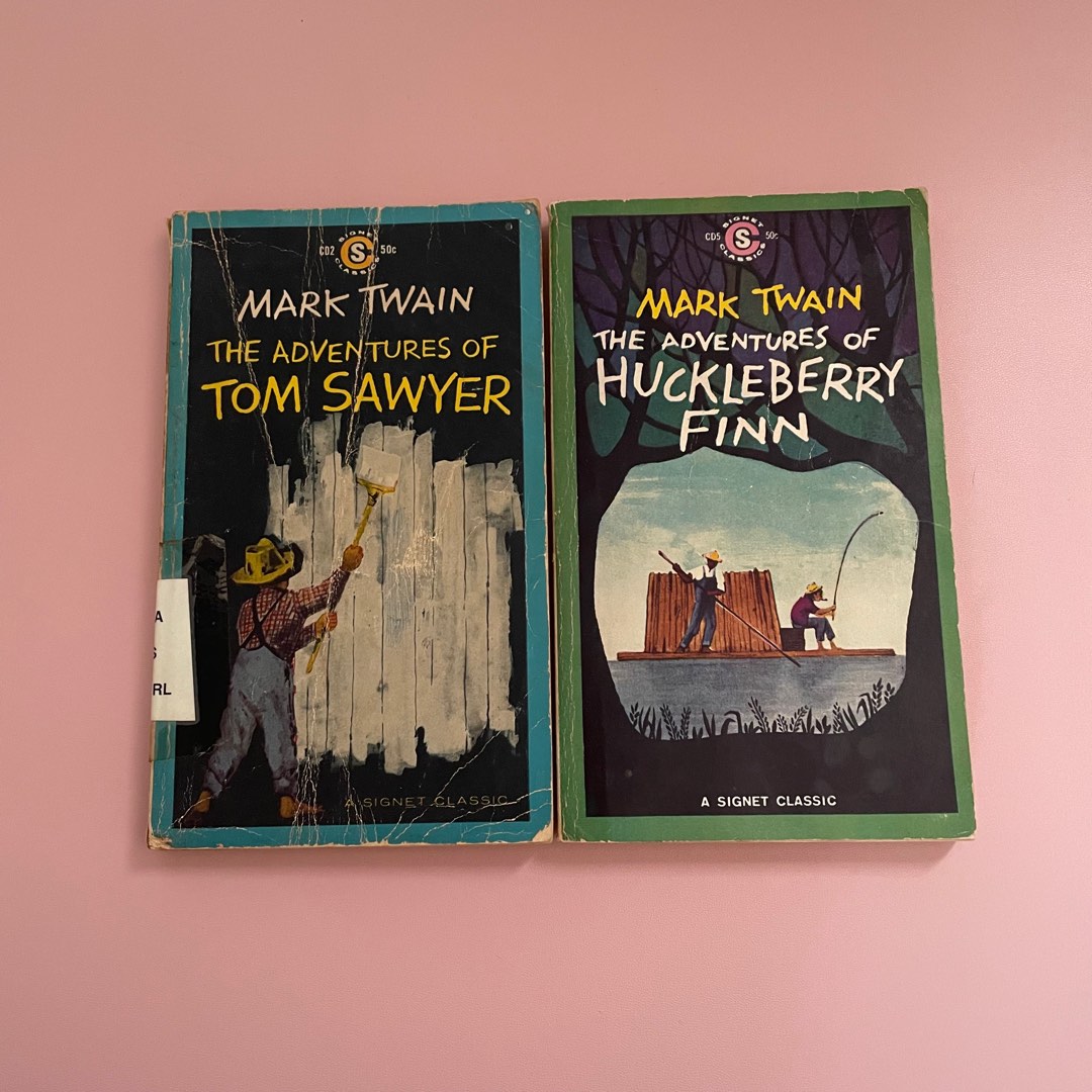 Mark Twain Book Set (Tom Sawyer & Huckleberry Finn), Hobbies & Toys ...