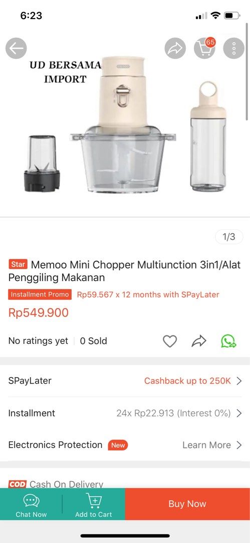 Memoo 3 in 1 chopper brand new, Kitchen & Appliances di Carousell