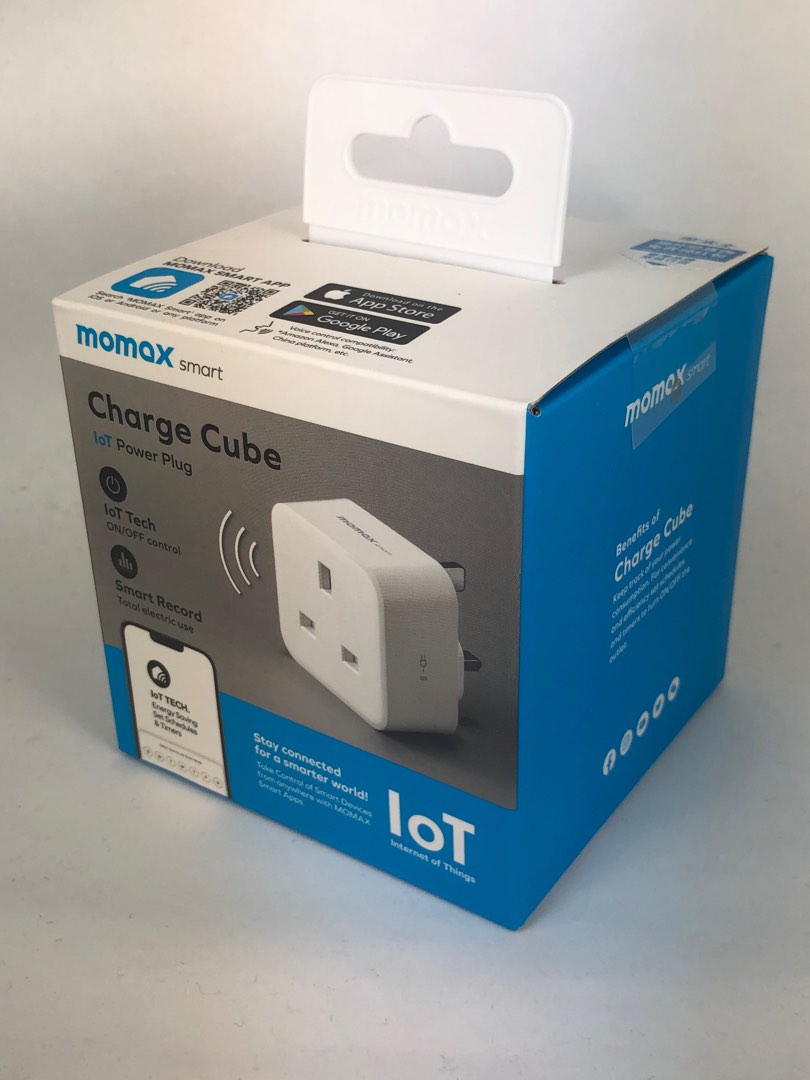 MOMAX 摩米士 Charge Cube IoT 智能插頭 (US9S) 三腳插頭 智能家居 三腳插蘇, 家庭電器, 其他家庭電器 - Carousell