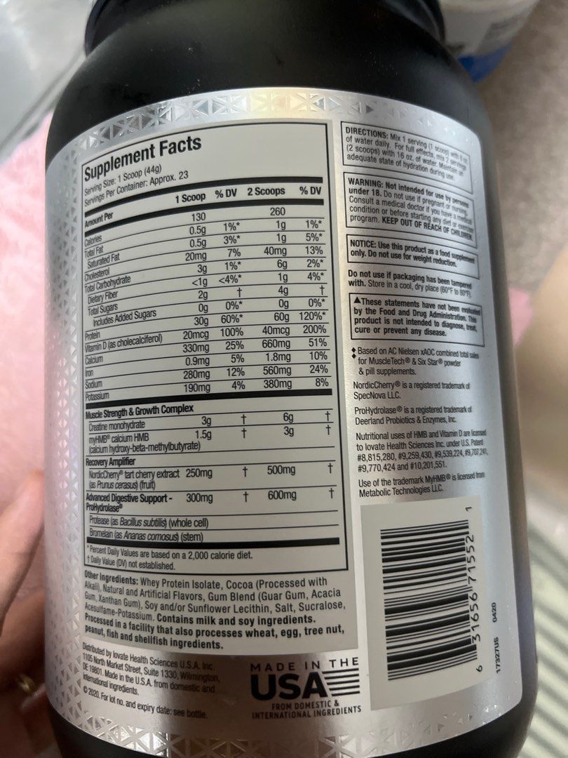 MuscleTech Nitro Tech Elite, Health & Nutrition, Health Supplements ...