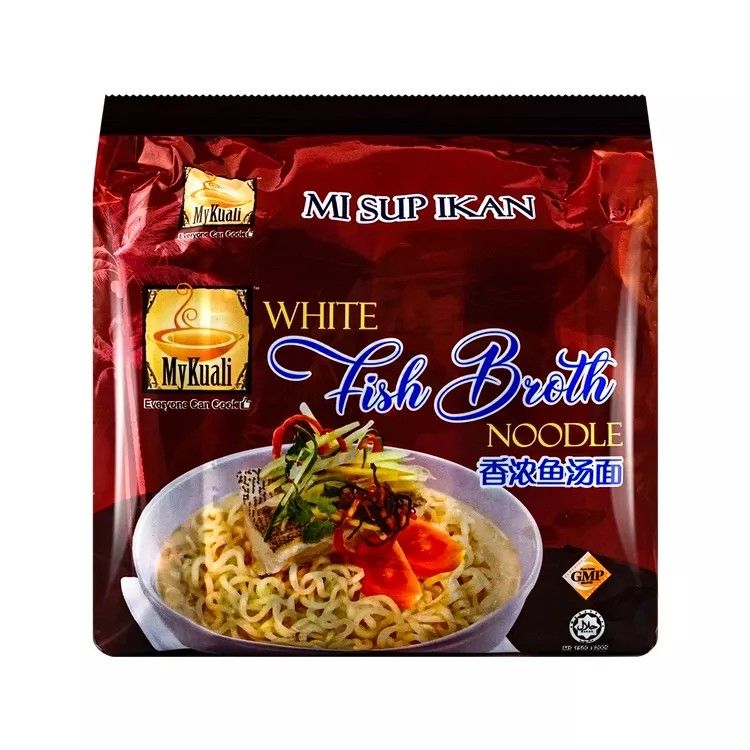 Mykuali Penang white fish brooth instant noodles Malaysian instant noodle fish soup instant mie ...