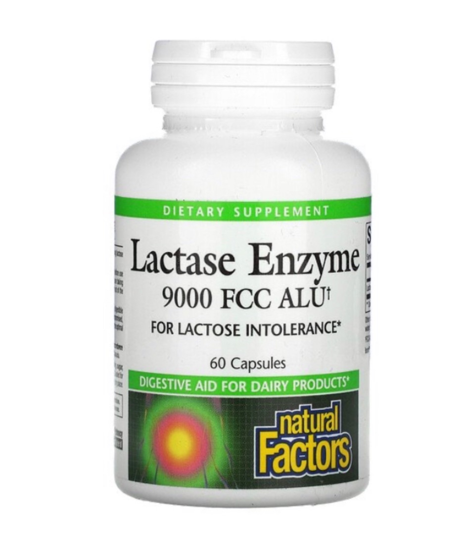 Natural Factors Lactase Enzyme, 9000 FCC ALU, 60 Capsules expiry date ...
