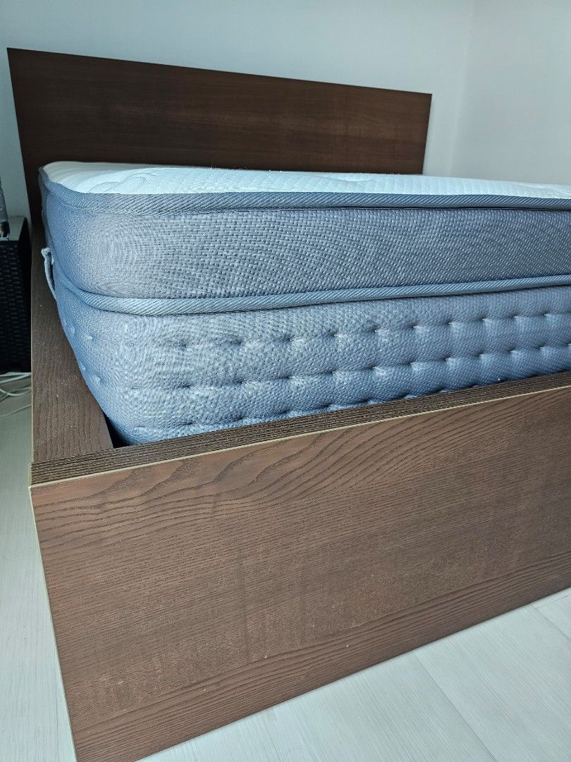 NOA King size mattress and bedframe, Furniture & Home Living, Furniture ...