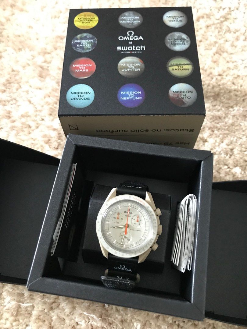 OMEGA SWATCH JUPITER jam tangan watches complete set ya BNIB box dll dr ...