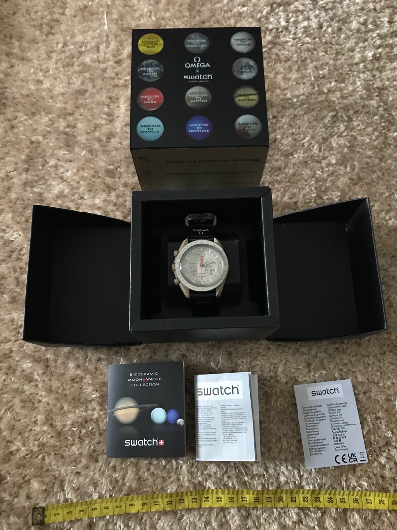 OMEGA SWATCH JUPITER jam tangan watches complete set ya BNIB box dll dr ...