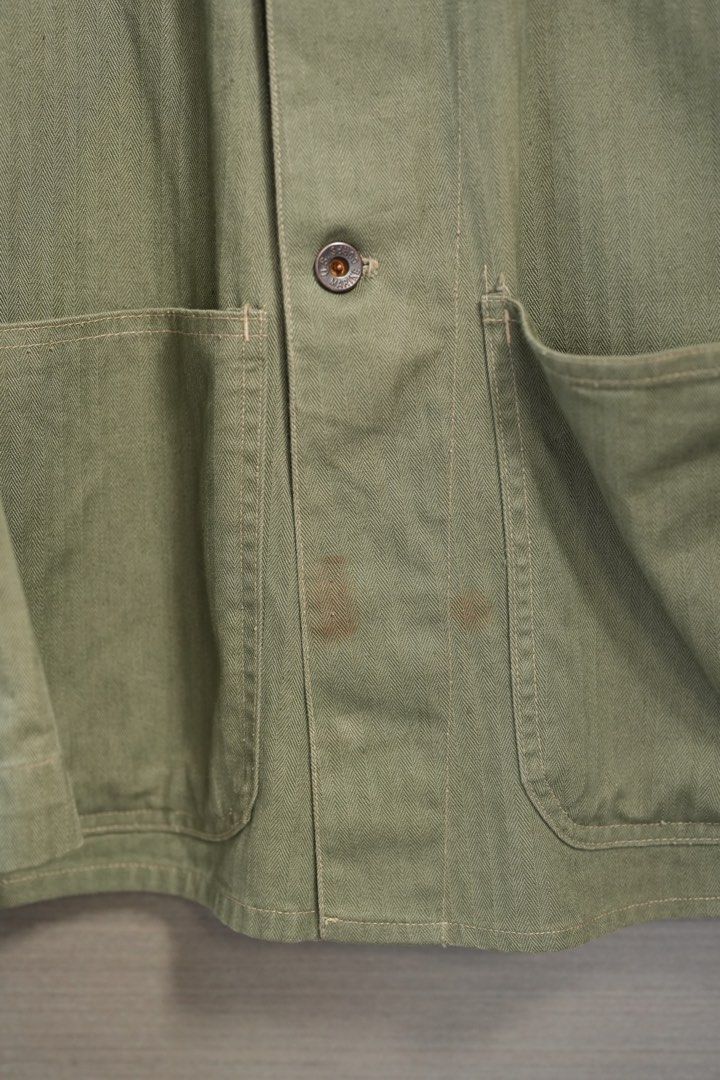 Vintage Original WWII USMC Marine Corp P41 HBT Herringbone Jacket 1940s ...