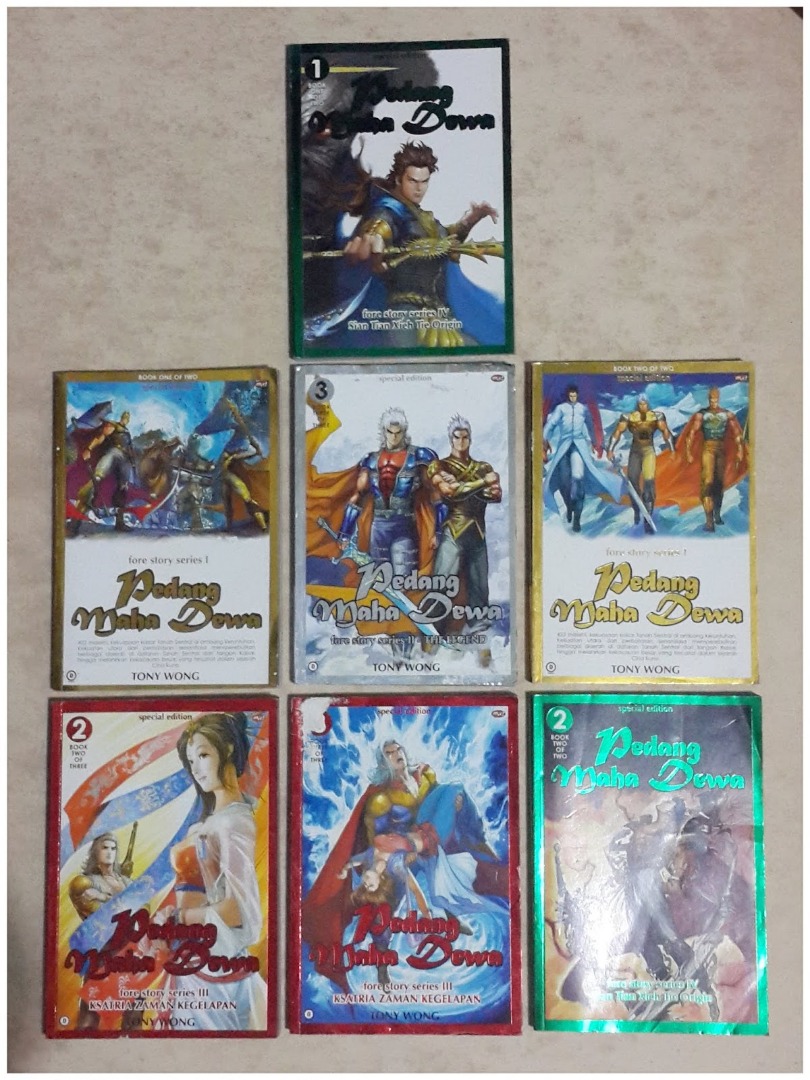 Paket 7 Buku Pedang Maha Dewa Karya Tony Wong Full Colour, Buku & Alat ...