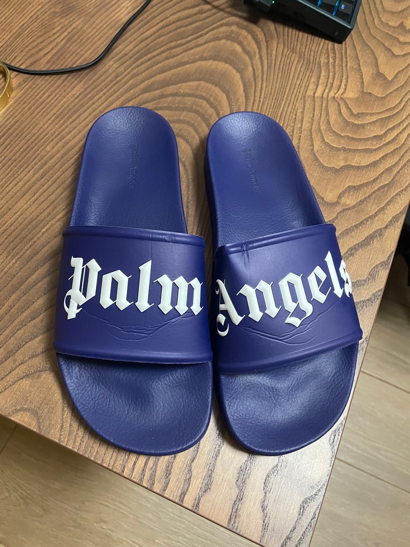 Palm Angels slides, Men's Fashion, Footwear, Flipflops and Slides on ...