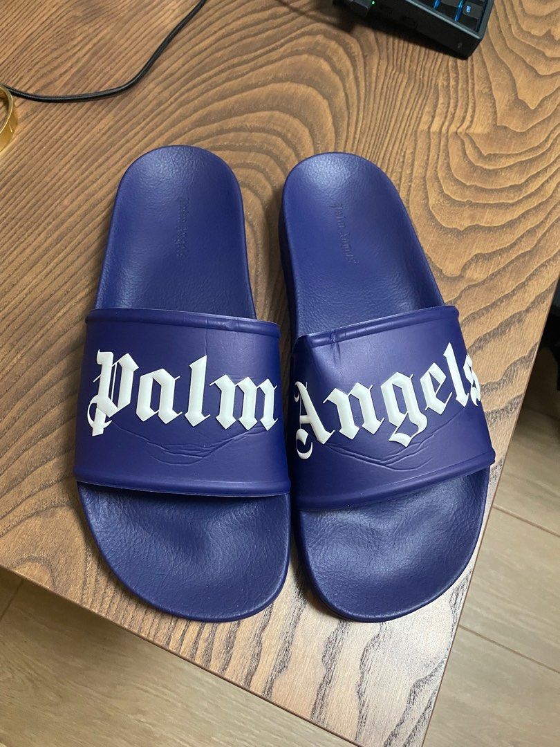 Palm Angels slides, Men's Fashion, Footwear, Flipflops and Slides on ...