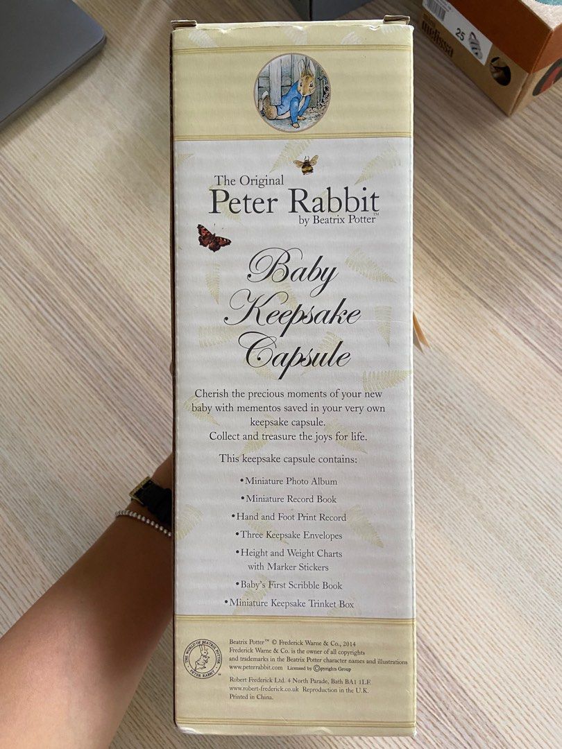 Peter Rabbit - Baby Keepsake Capsule, Babies & Kids, Maternity Care on ...