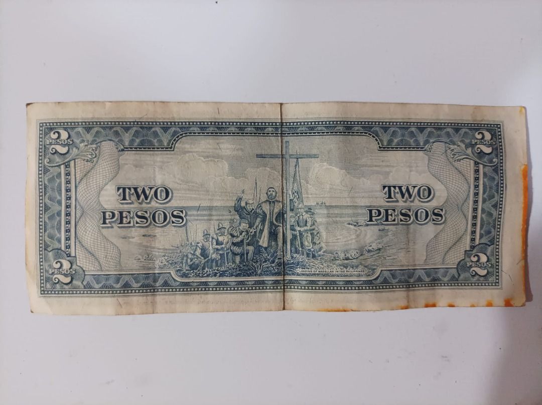 Philippines 2 Pesos Banknote English Series 1953 Magsaysay Cuaderno ...