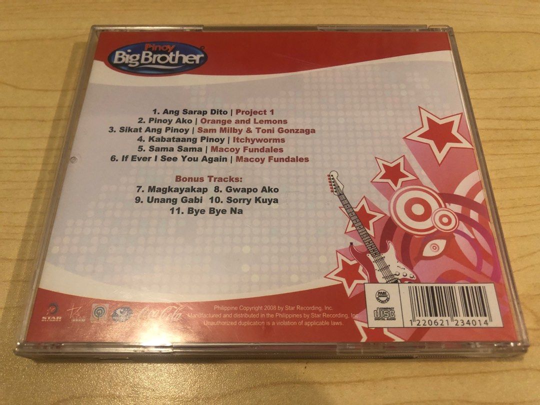 Pinoy Big Brothers (PBB) Sound Tracks 2012 OPM Various Artist CD on ...