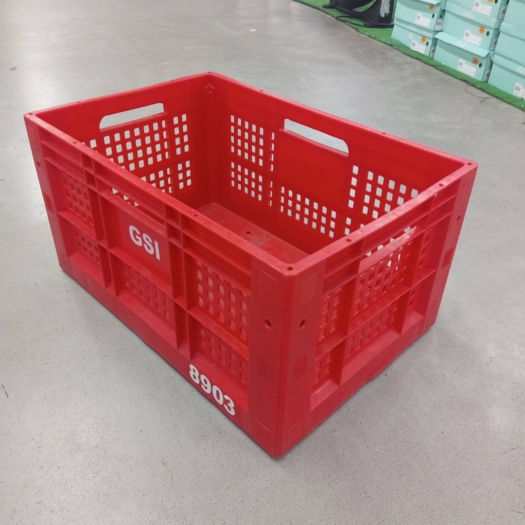 Plastic Crates 60x40x31cm Red, Furniture & Home Living, Home ...