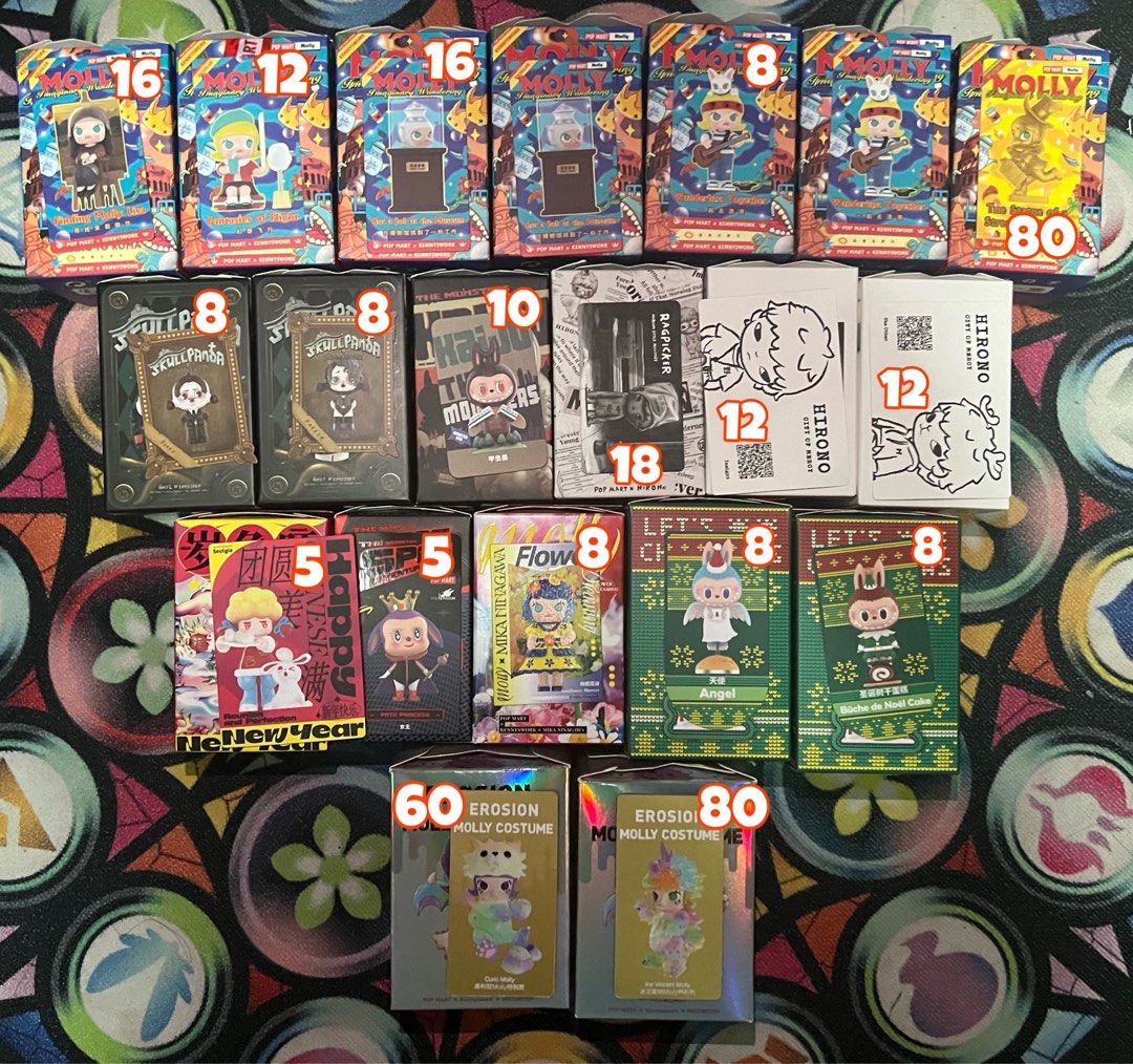 PopMart Molly / SkullPanda / Labubu / Hirono / Erosion Molly, Hobbies ...