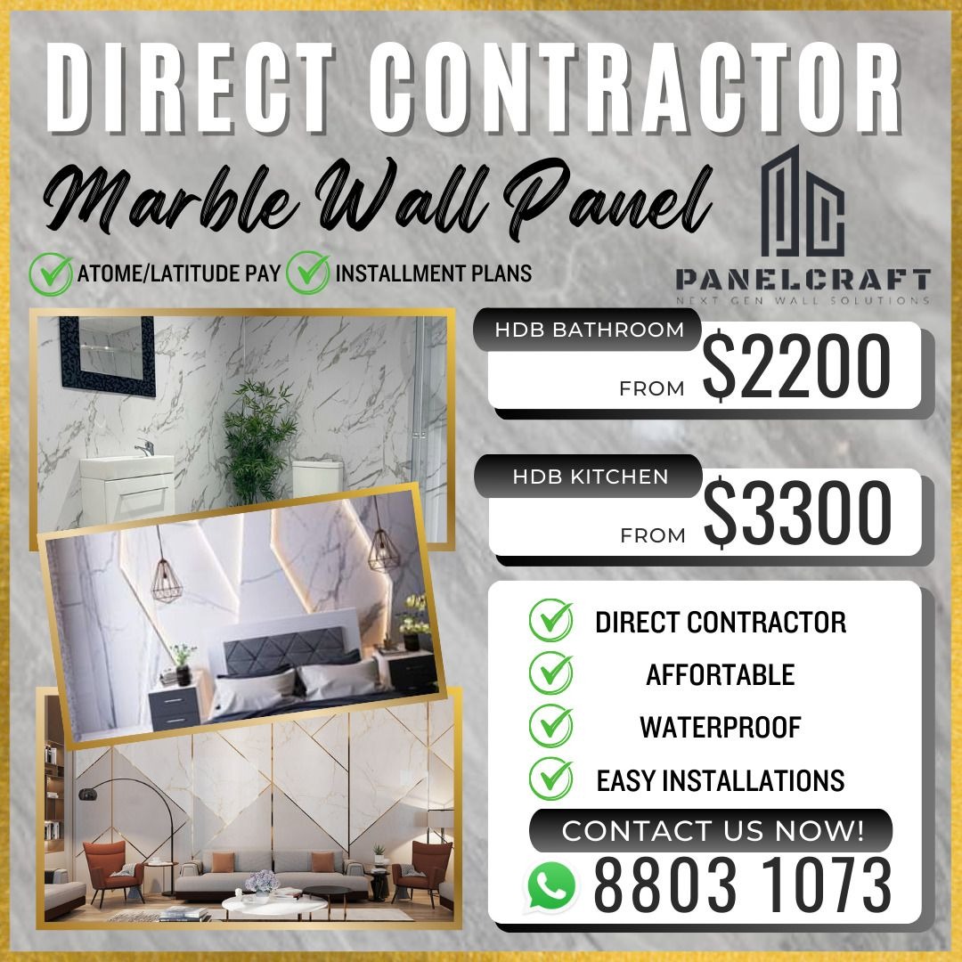 PVC MARBLE WALL DECORATIVE PANEL | WATERPROOF | HEAT and HIGH SCRATCH ...
