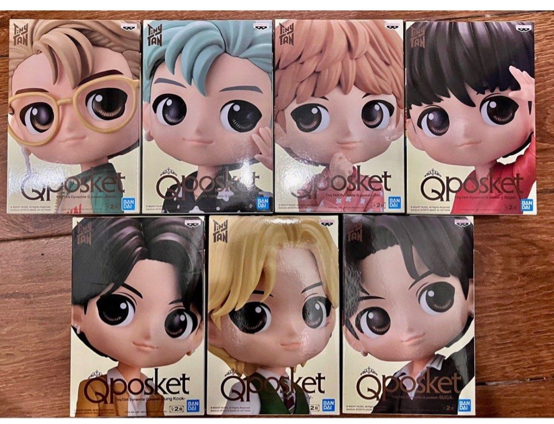 Qposket TinyTan Dynamite BTS vinyl figurine- sell as a full set (Suga, j-hope, Jin, Jimin, Jung ...