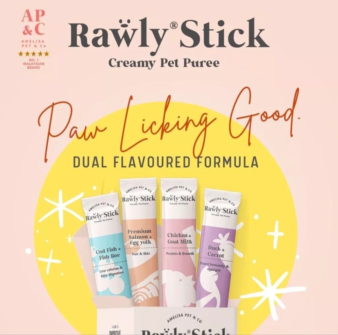 Rawly Stick Creamy Cat Puree, Pet Supplies, Pet Food on Carousell