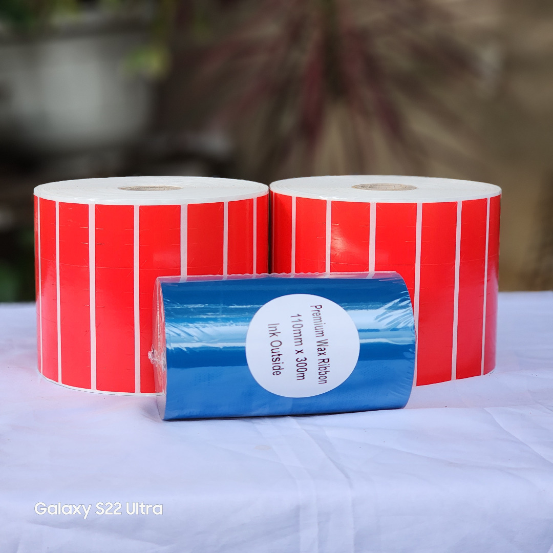 Red Satin Price Tag Barcode Sticker Labels on Carousell