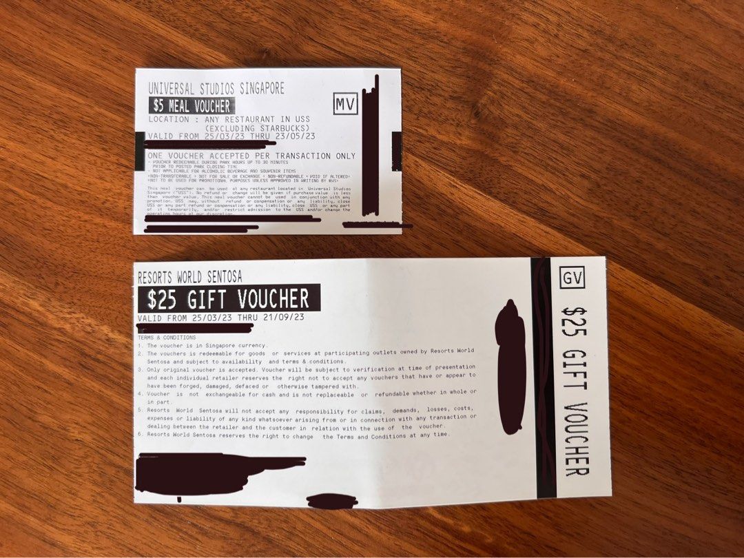 RWS and USS Gift Vouchers, Tickets & Vouchers, Local Attractions ...