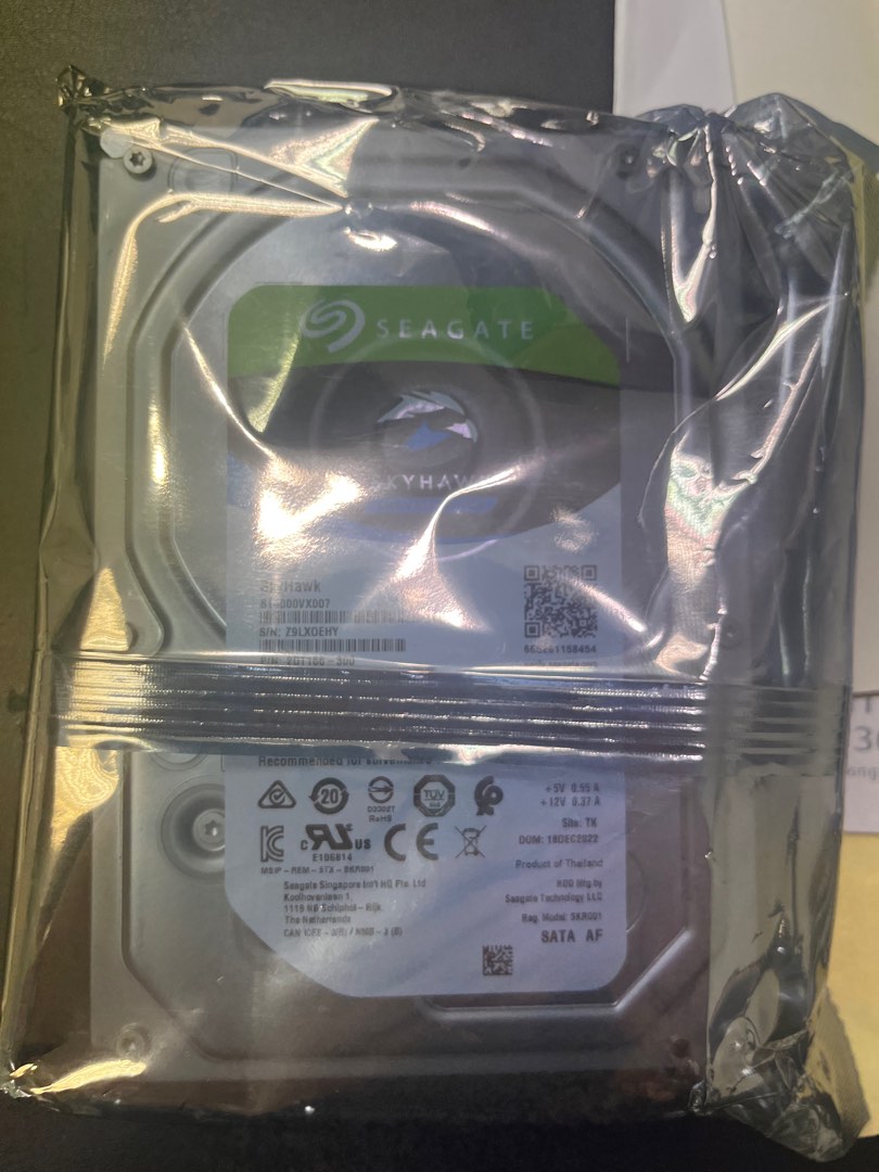 Seagate SkyHawk 3.5-inch 5900rpm SATA Hard Drive 4TB (ST4000VX005), 電腦 ...