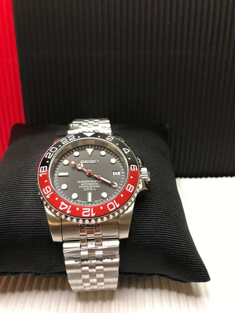 Seiko mod coke automatic watch, Men's Fashion, Watches & Accessories ...