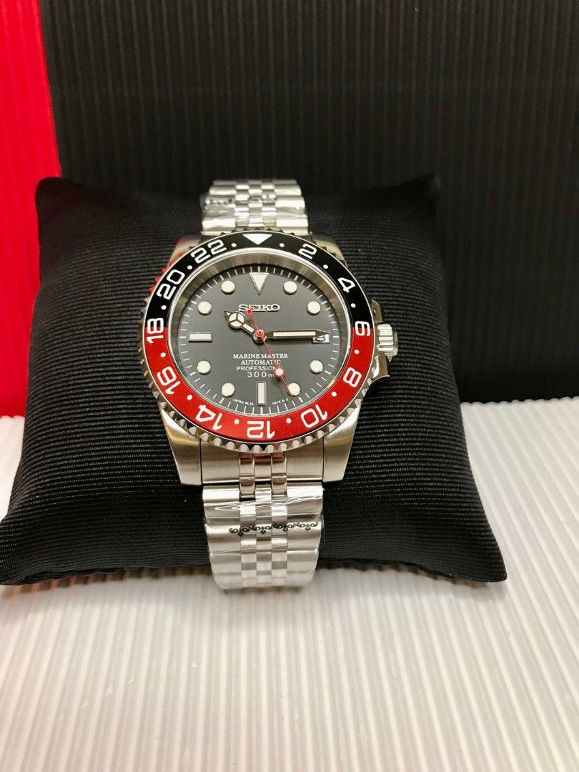 Seiko mod coke automatic watch, Men's Fashion, Watches & Accessories ...