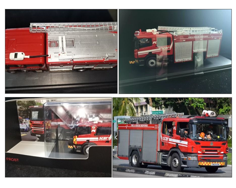 Singapore Civil Defence Force (SCDF) SCANIA P270 and P310 Pump Ladder Model (1:43), Hobbies ...