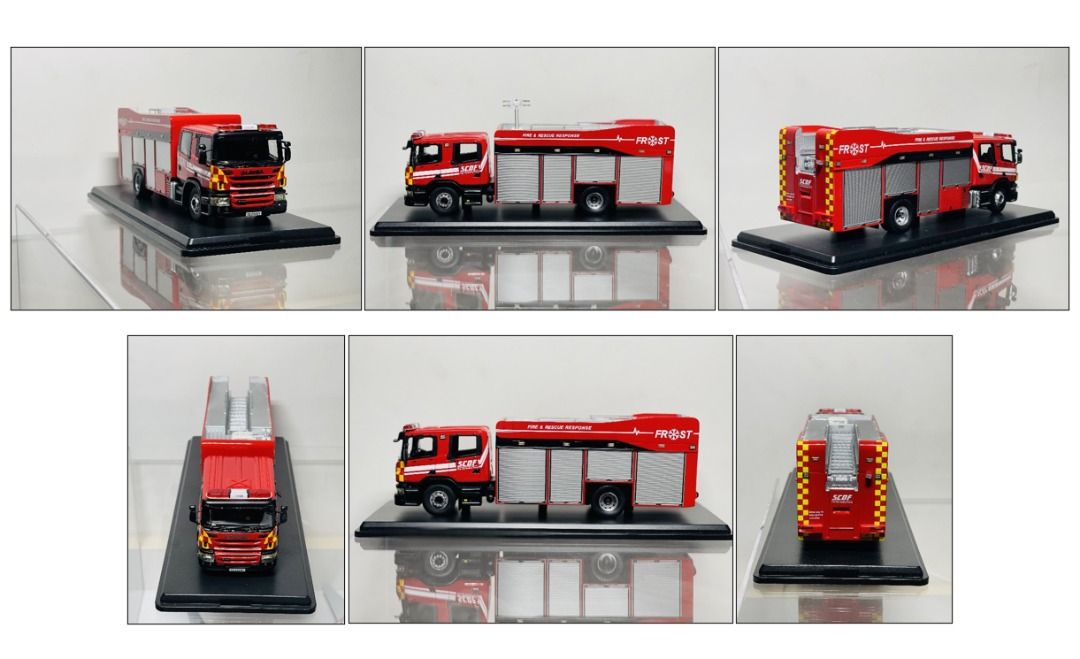 Singapore Civil Defence Force (SCDF) SCANIA P270 and P310 Pump Ladder Model (1:43), Hobbies ...