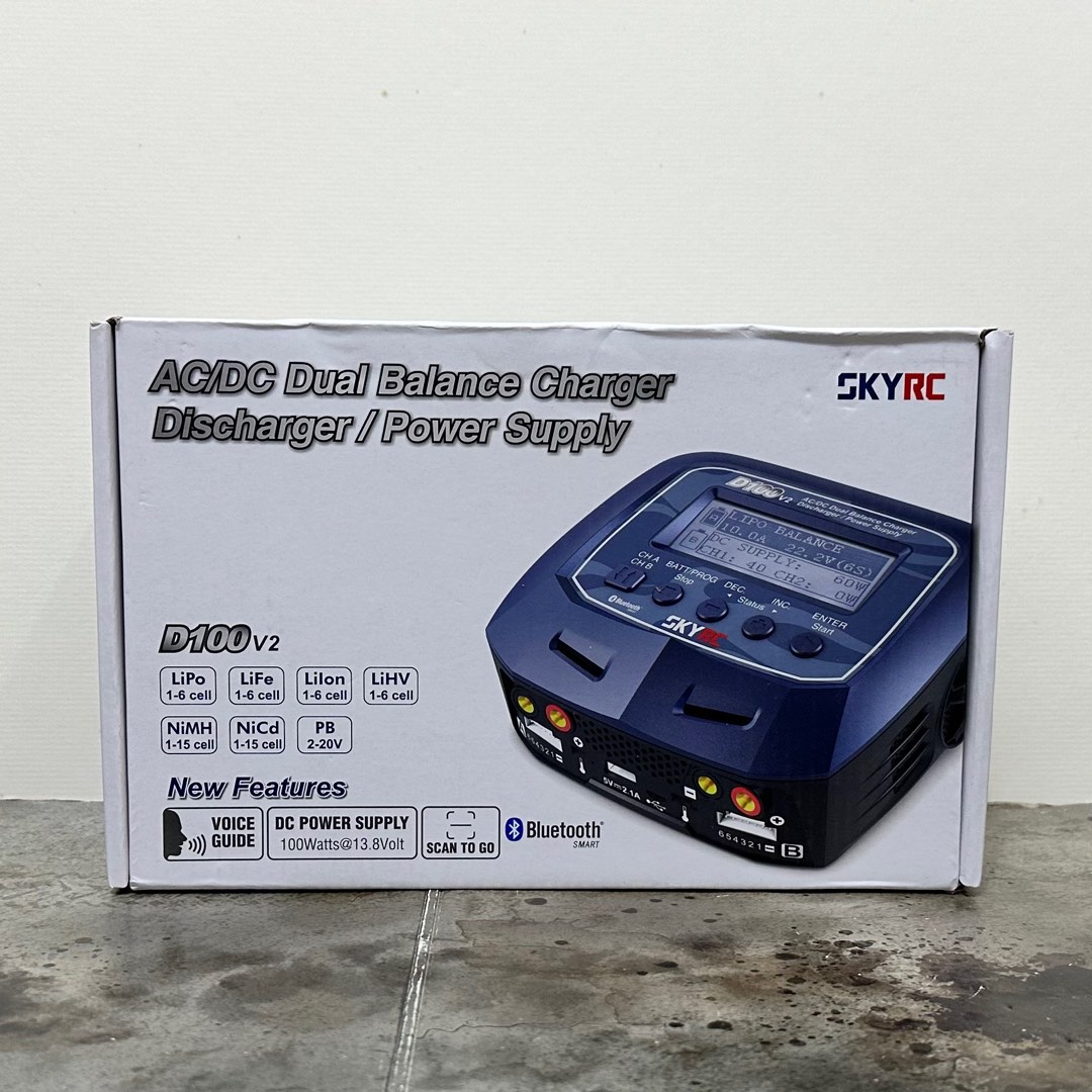 SkyRC D100 V2 Dual Charger, Hobbies & Toys, Toys & Games on Carousell