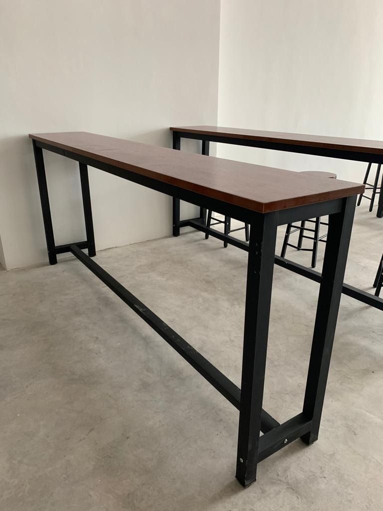 Solid Wood Long Bar Table, Furniture & Home Living, Furniture, Tables ...