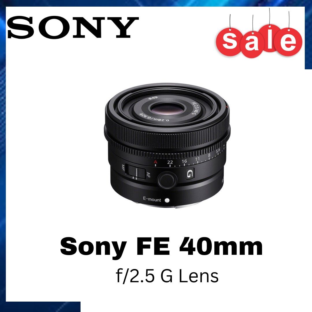Sony FE 40mm f/2.5 G Lens, Photography, Lens & Kits on Carousell