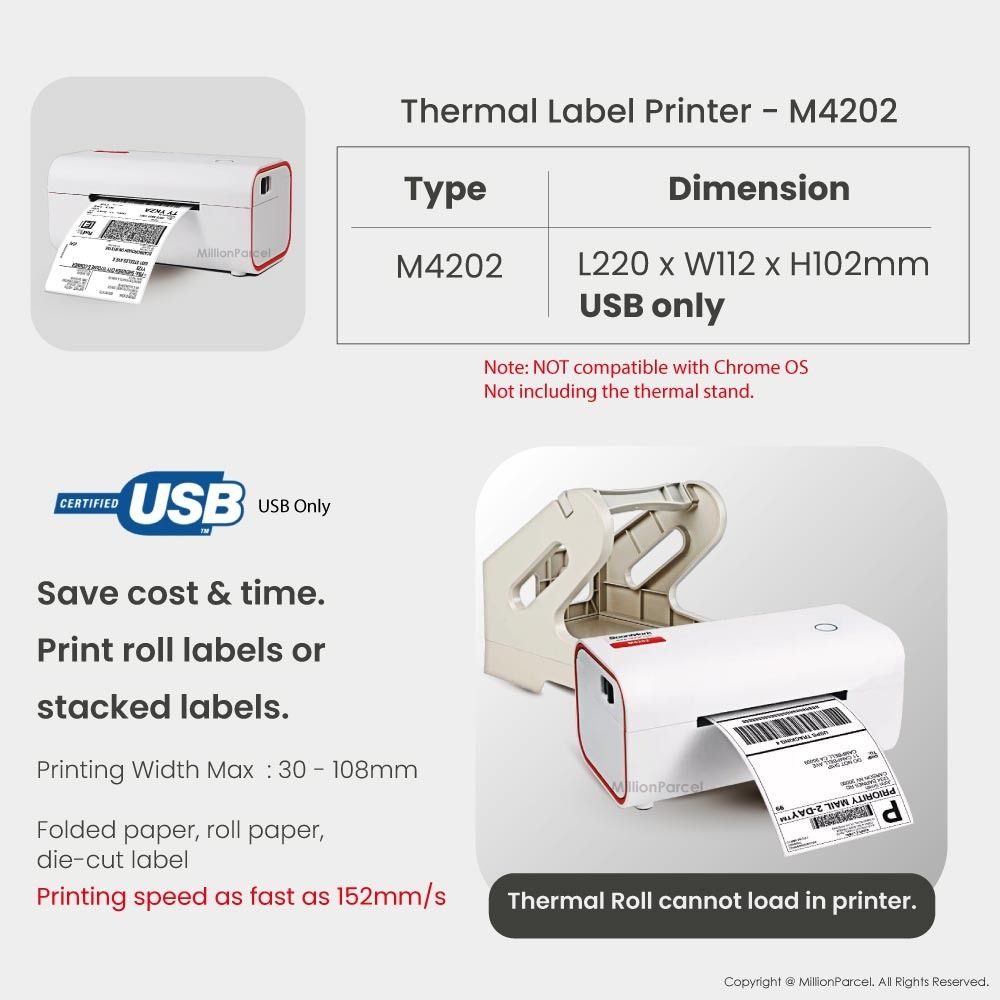 (SoonMark) Thermal Printer Bluetooth | USB Label Printer | Printer for ...