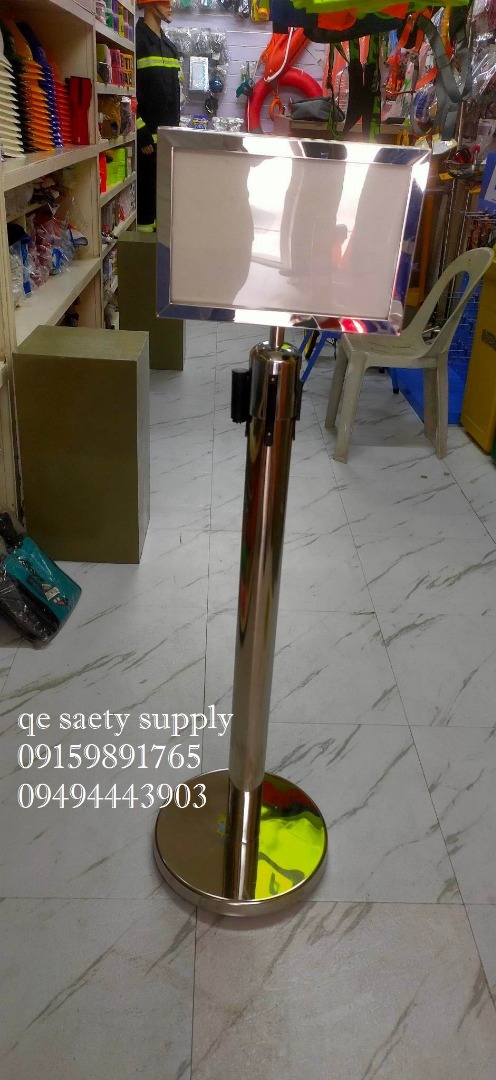 Stanchion Post with Signage Holder A4 Landscape on Carousell