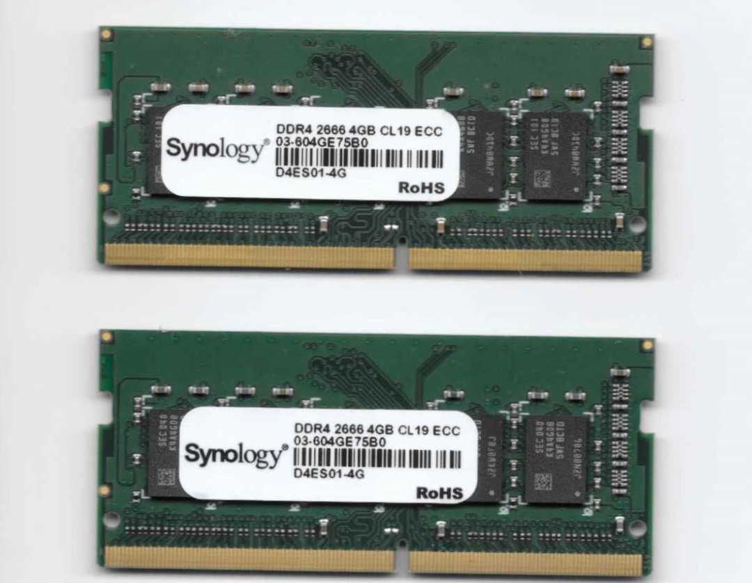 Synology DDR4 2666 4GB RAM cl19 ecc 合 RS1221RP+, RS1221+, DS1821 ...