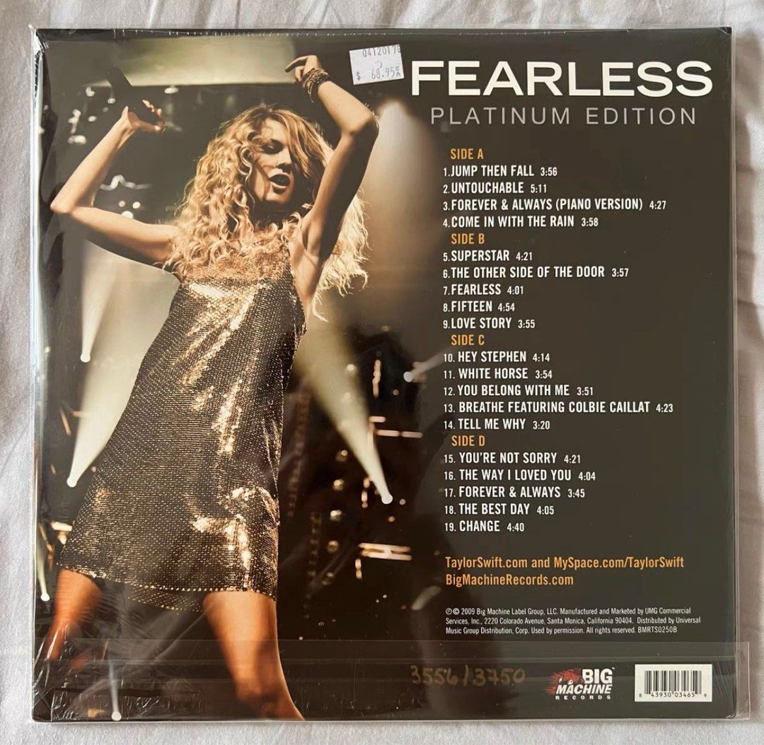 TAYLOR SWIFT - FEARLESS RSD CRYSTAL CLEAR & METALLIC GOLD VINYL LP ...