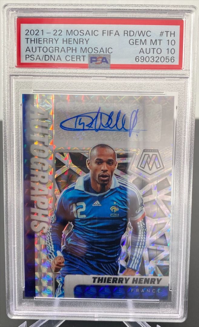Thierry Henry Autograph Mosaic 2021/22 Mosaic FIFA Road to World Cup ...