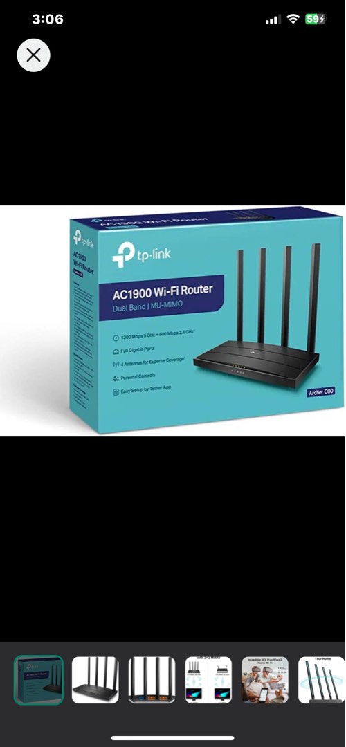 TP-LINK Archer C80 AC1900 Dual Band Wifi Router, Computers & Tech ...